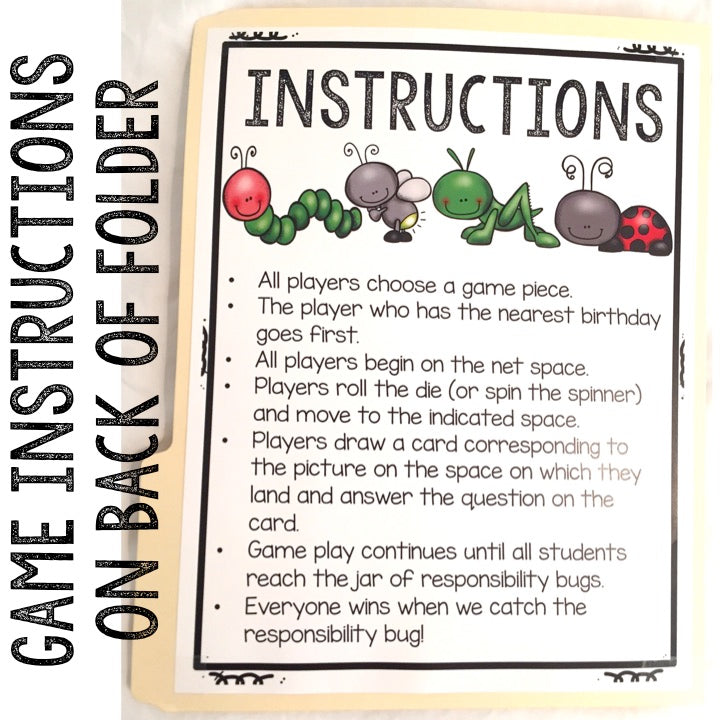 Responsibility Folder Game: Responsibility Activity for Elementary Sch ...