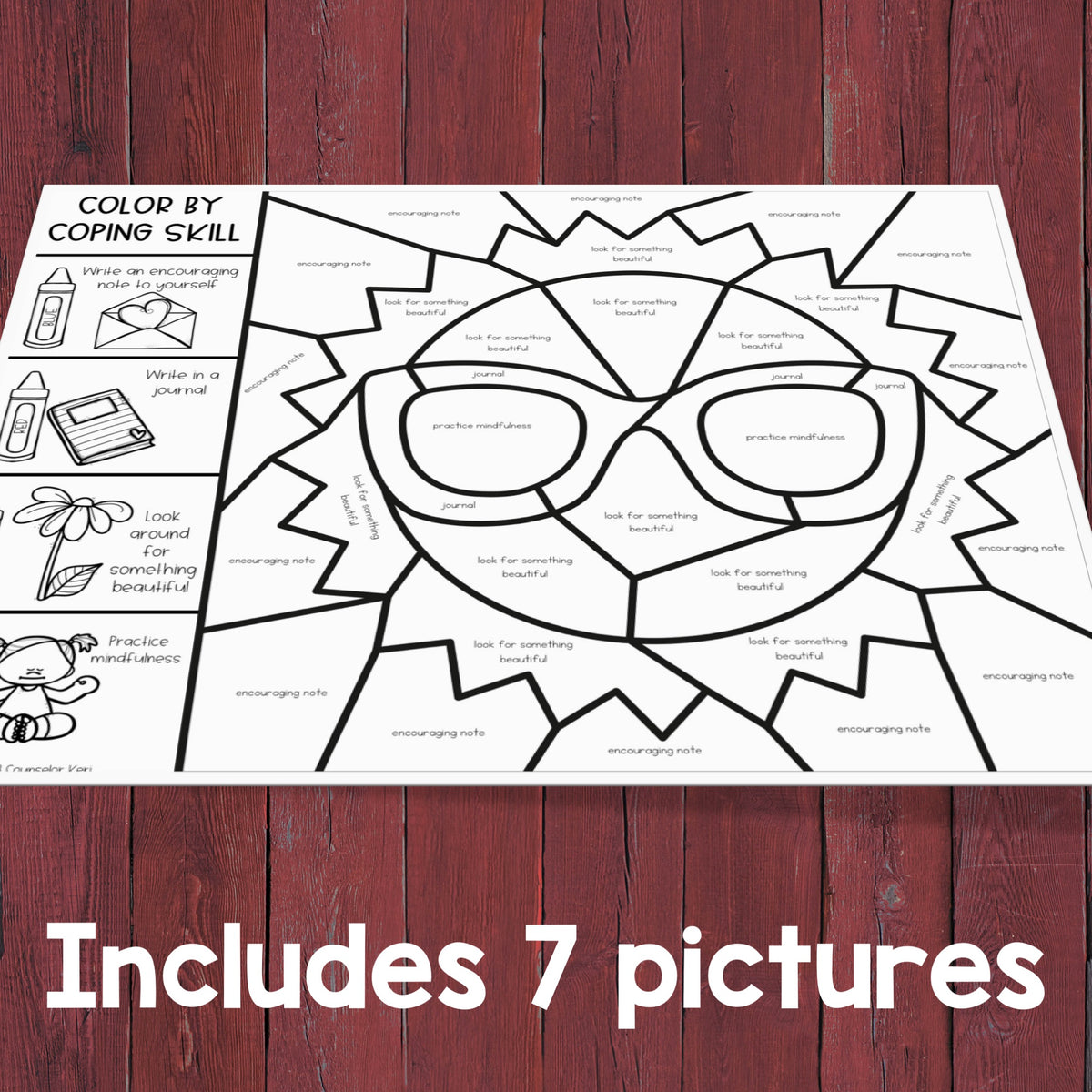 Color by Coping Skills Summer Activity for School Counseling ...