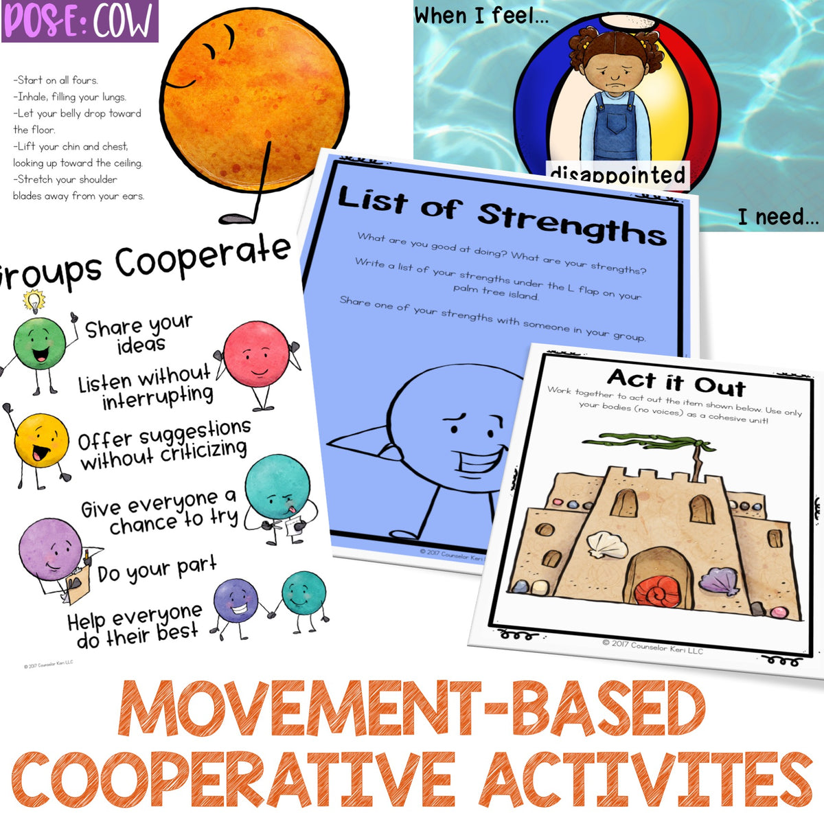 Beach Themed Classroom Guidance Lesson Bundle Unit for Elementary Scho ...