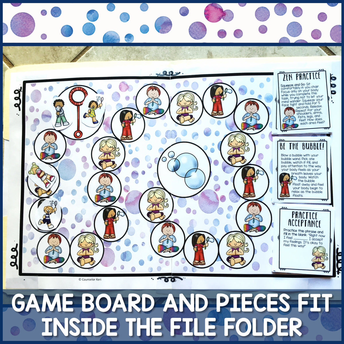 Mindfulness File Folder Game: Mindfulness Activity for School Counseli ...