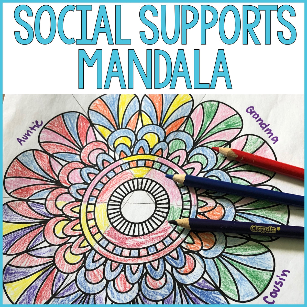 Social Supports Lesson: Circle of Support Activity for Stress Manageme ...