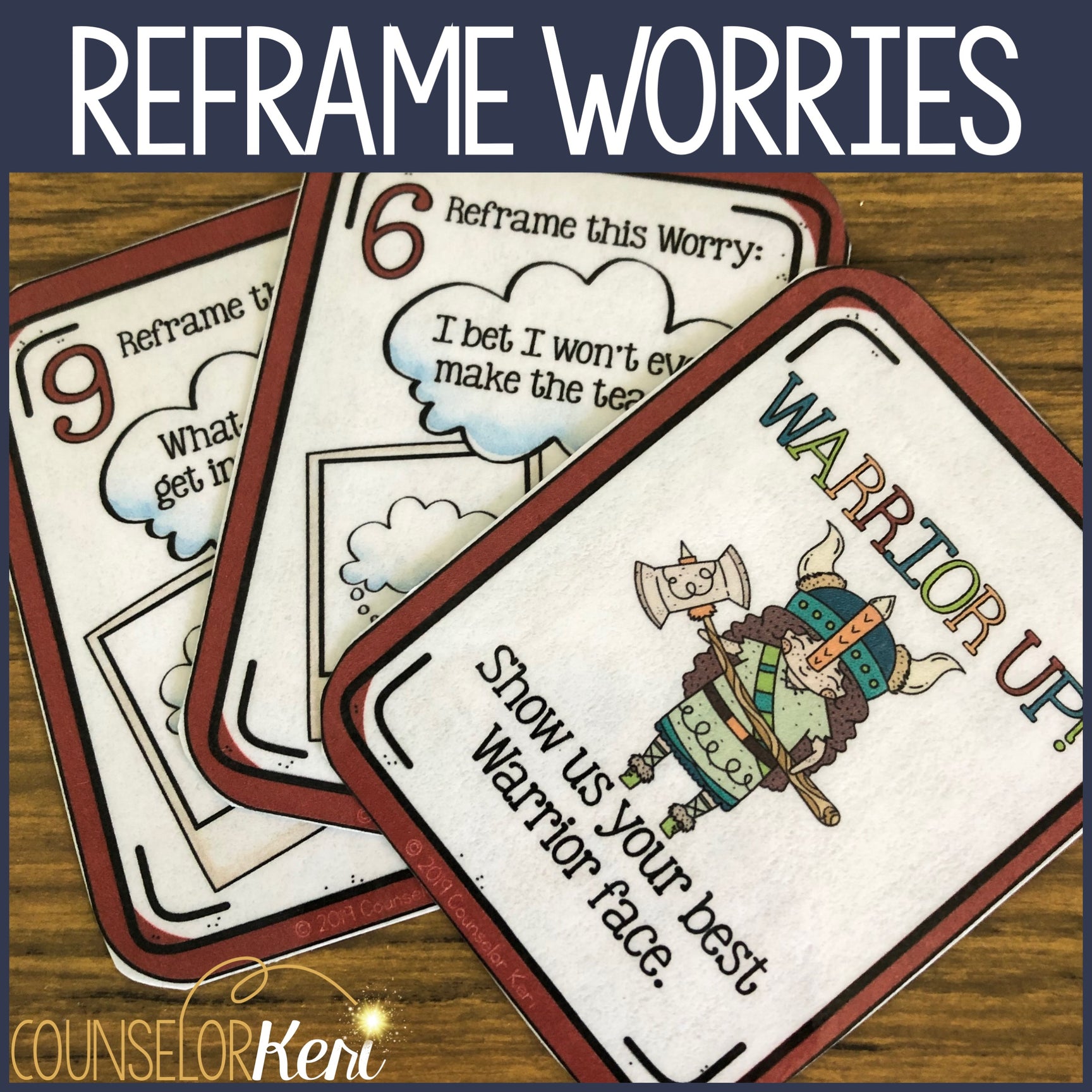 Worry Warriors Counseling Game: Worry Activities Card Game – Counselor Keri