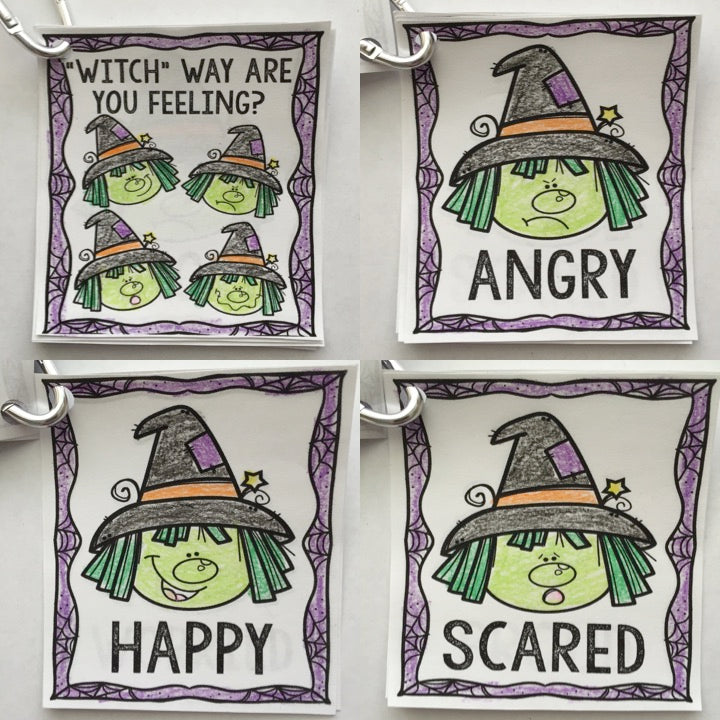Halloween Feeling/Emotion Printables and Workbook - Elementary School ...