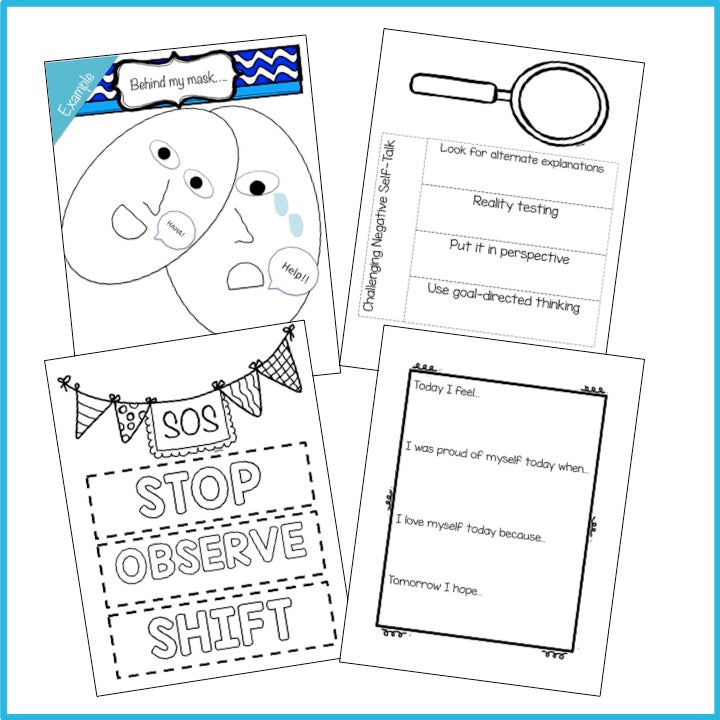 Self Esteem Group Counseling Program with Interactive Notebook ...