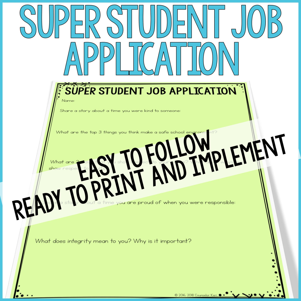 Behavior Expectations Classroom Guidance Lesson for School Counseling ...