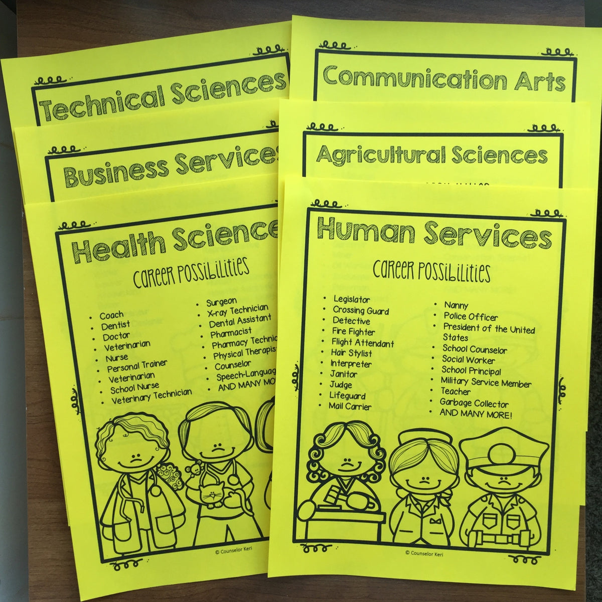 Career Interest Card Sort Activities - Career Exploration School Couns ...