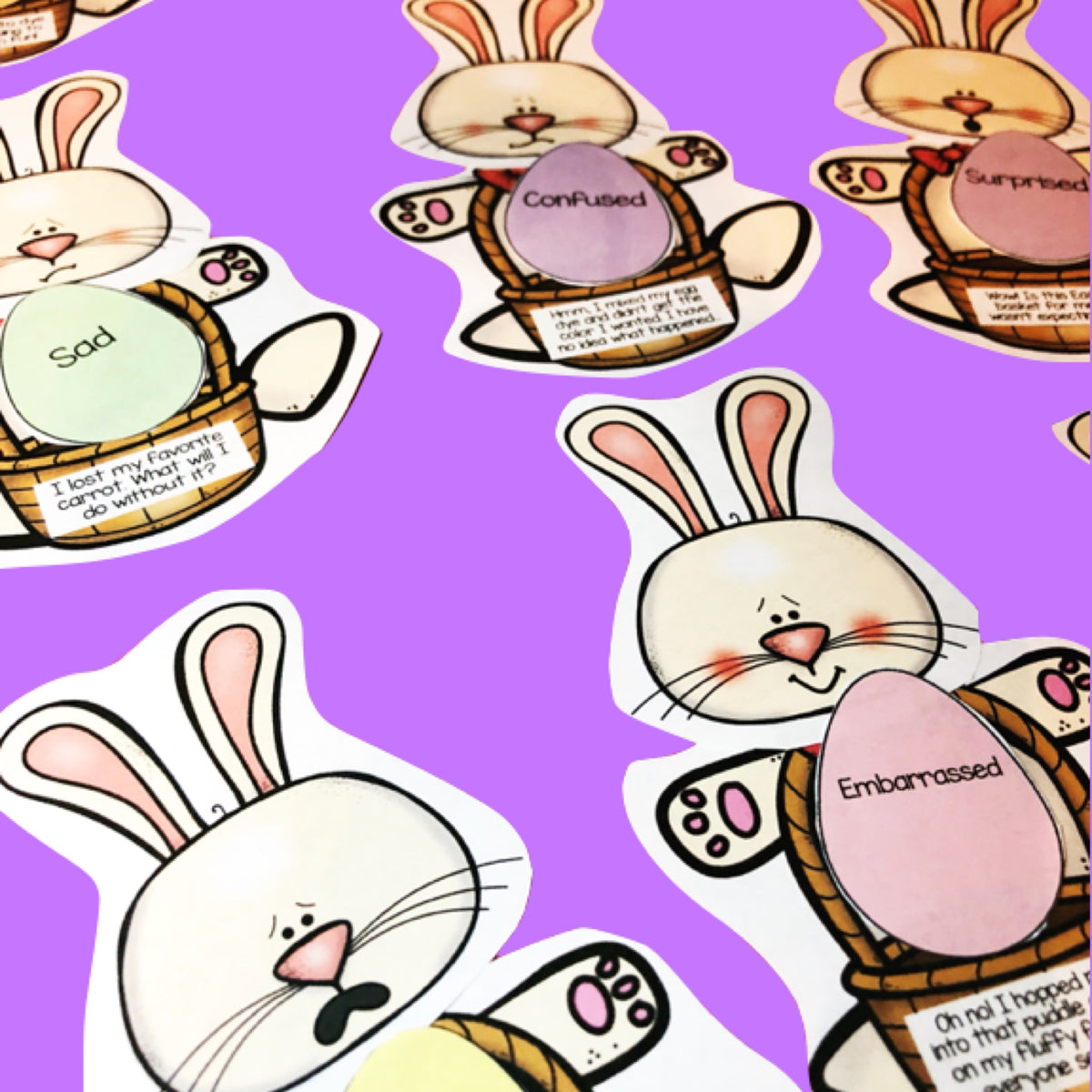 Feelings and Emotions Matching for Easter or Spring Activity School Co ...