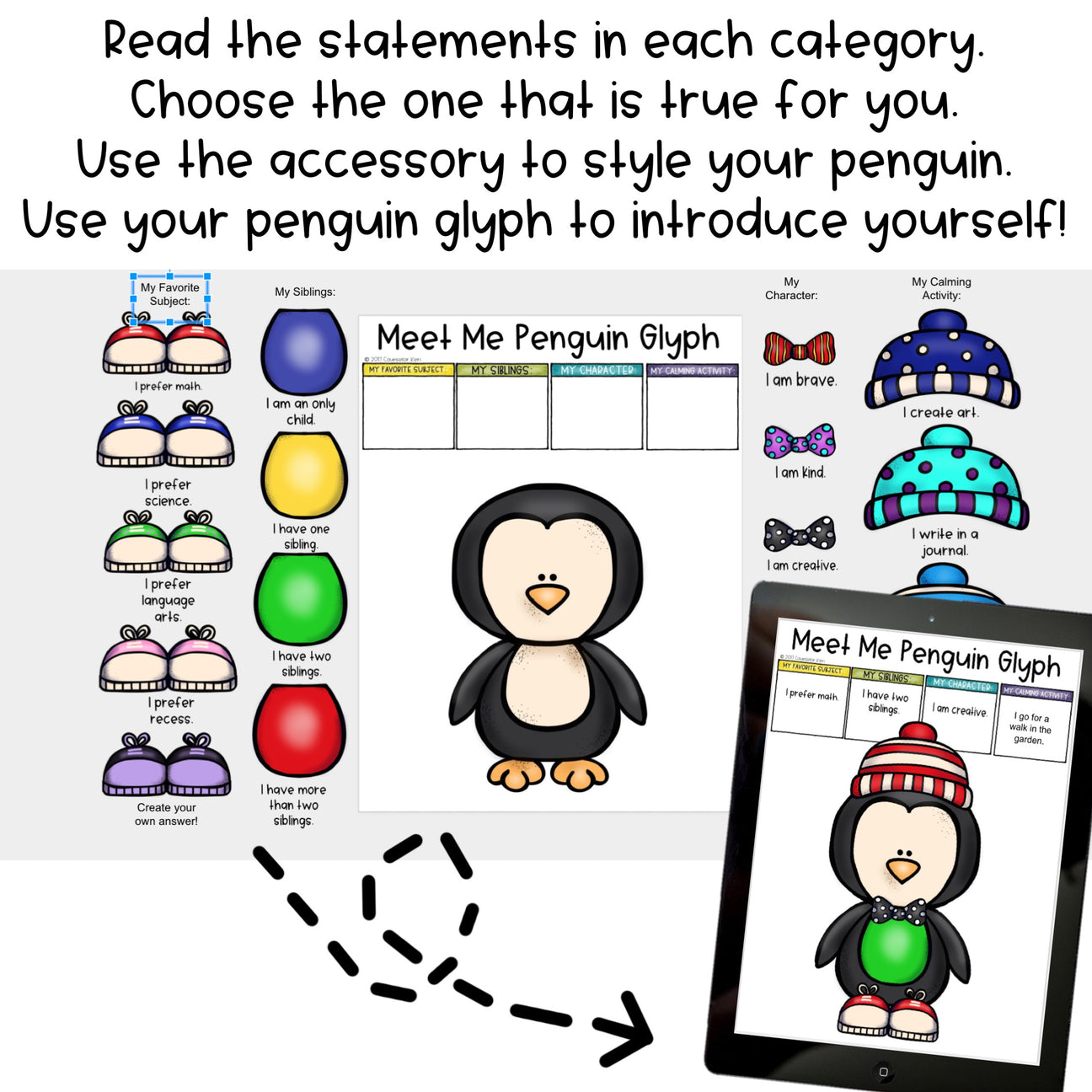 Get to Know You Glyph Digital Activity for Elementary School Counselin ...