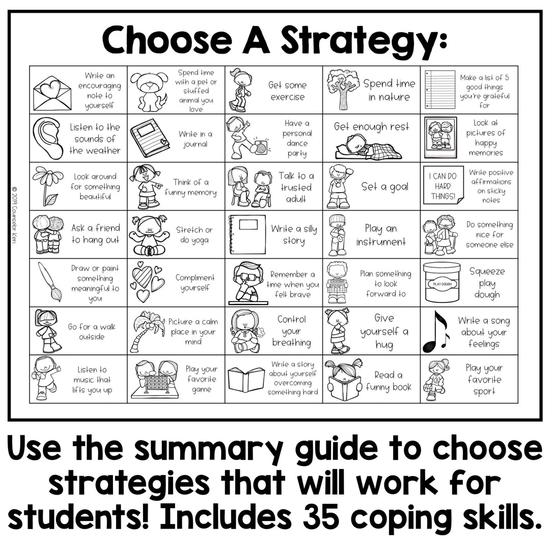 Color by Coping Skills Halloween Counseling Activity – Counselor Keri