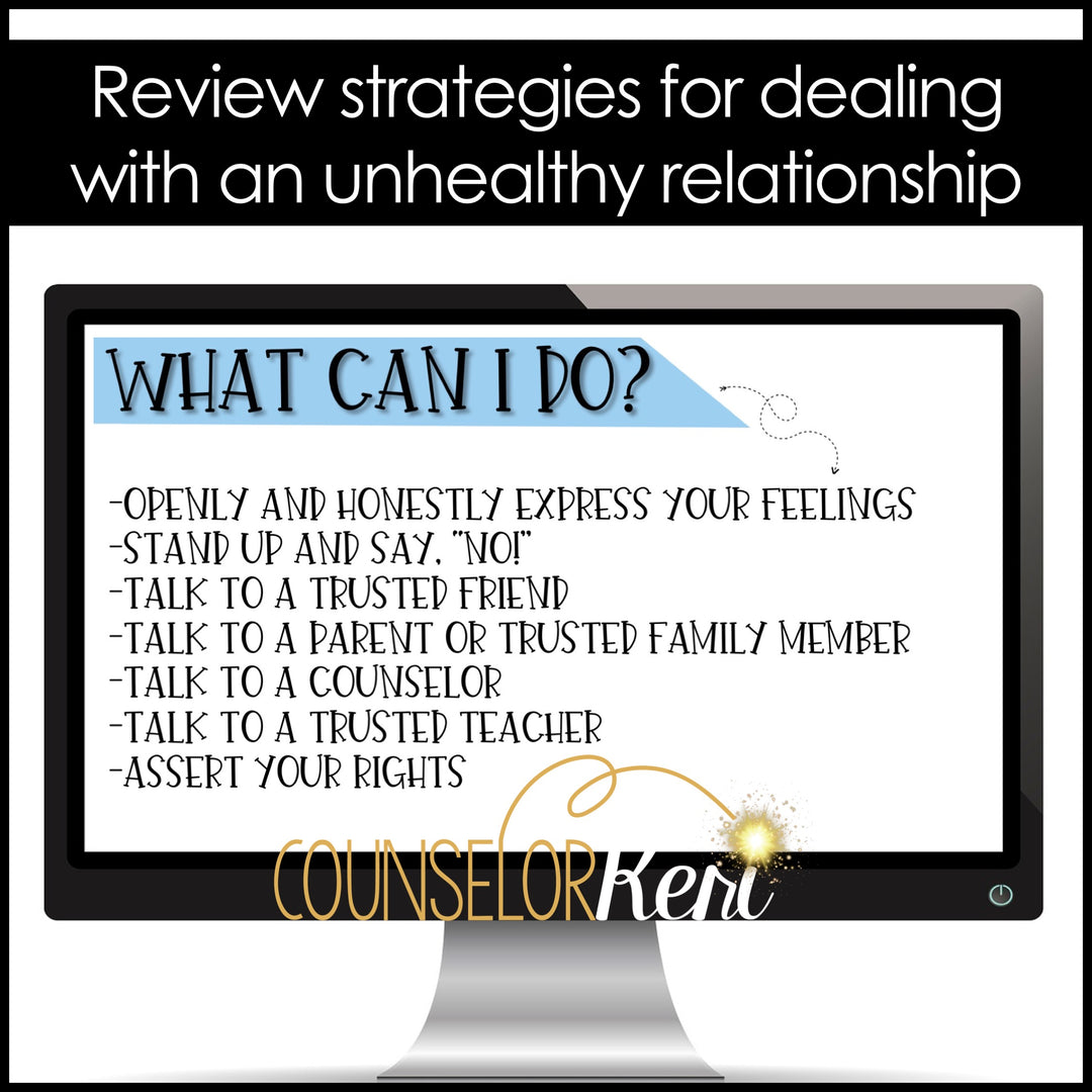 Healthy Relationships Classroom Guidance Lesson for School Counseling ...
