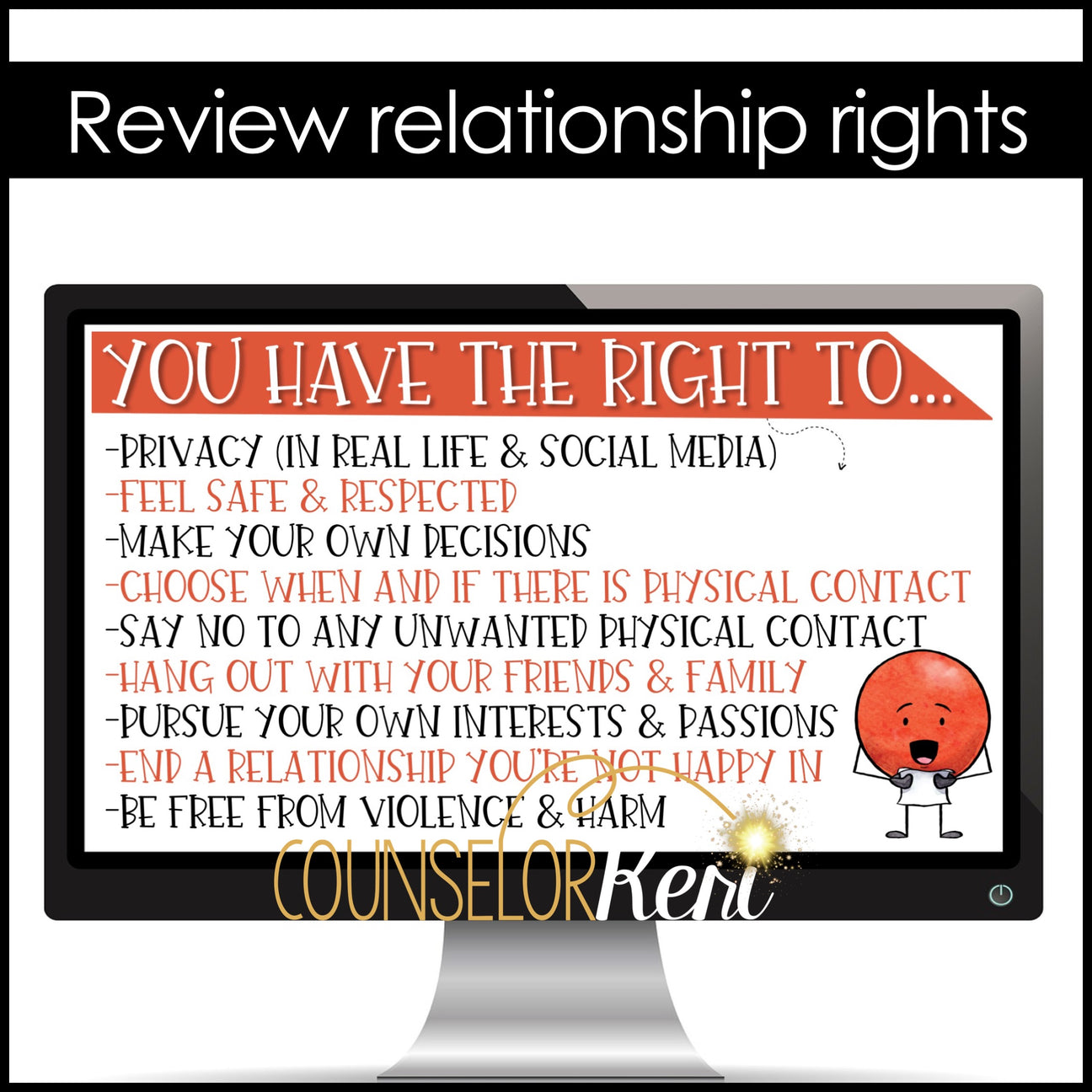 Healthy Relationships Classroom Guidance Lesson for School Counseling ...